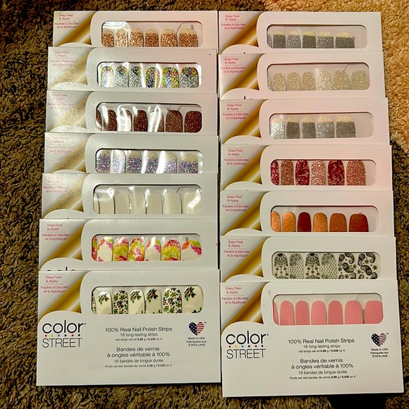 Color Street | Other | Lot Of 39 Color Street Nail Polish Strips List ...
